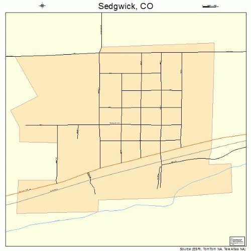 Amazon.com : Large Street & Road Map of Sedgwick, Colorado CO - Printed ...