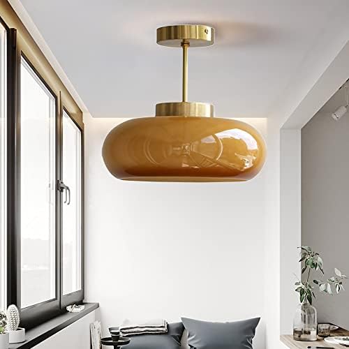 Fieewealth American Retro Style E26/E27 Semi Flush Mount Ceiling Light ...