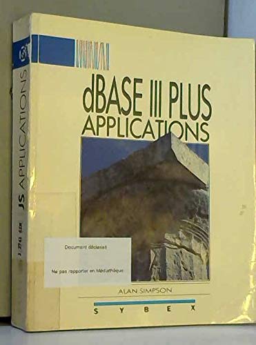 DBASE III PLUS, applications: unknown author: 9782736101510: Amazon.com ...
