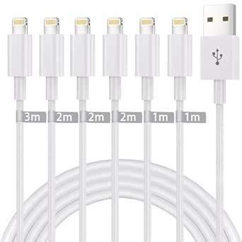 iPhone Charger Cable, 6 Pack (3/3/6/6/6/10 FT) [Apple MFi Certified ...