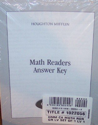 Math Reader, Grade Level Level 1: Houghton Mifflin Mathmatics California (Hmm California Math ...