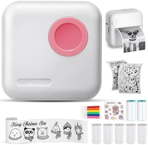 Mini Thermal Printer, Mini Sticker Printer, Mini Printer for Iphone and ...