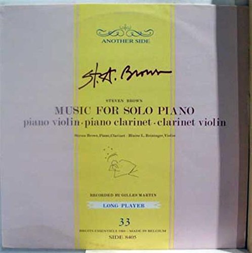 Amazon.com: STEVEN BROWN BLAINE REININGER MUSIC FOR SOLO PIANO vinyl ...