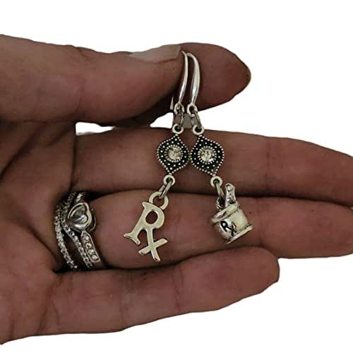Amazon.com: Pharmacist RX Earrings and Necklace for Women, Pharmacy ...