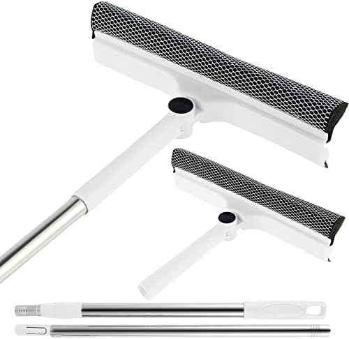 53 Inch Telescopic Squeegee with Sponge, 2-in-1 Window Cleaner Sponge ...