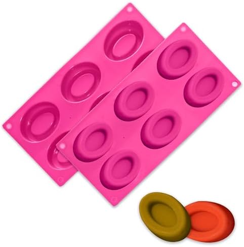 MoldBerry Silicone Soap Mold - 8 Cavity Oval Shaped for Homemade Soaps ...
