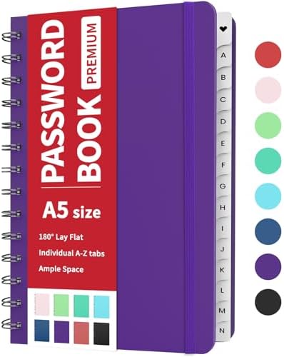 Amazon.com : Forvencer Password Book with Individual Alphabetical Tabs ...