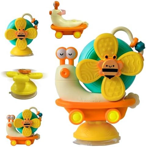 Buy innovitoy 5 Modes of Play Yellow Snail Spinner Toy for Baby 0-3 ...