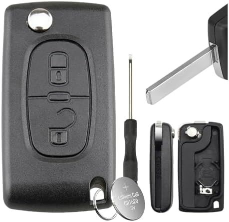 2 Buttons Car Key Fob Case Shell for Citroen Berlingo Peugeot Partner ...