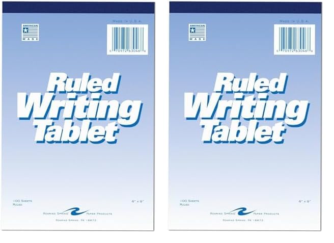 Amazon.com : Roaring Spring Paper Products Writing Tablet, 6 x 9 Inches ...