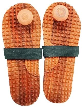 Omdariya Acupressure Khadau Wooden Slippers For Men Acupressure ...