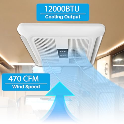 Mieligo RV Air Conditioner 12000 BTU RV AC Unit Non-Ducted Rooftop Air ...