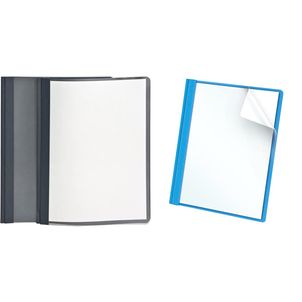 Amazon.com : Oxford Clear Front Report Covers, Dark Blue, Letter Size ...