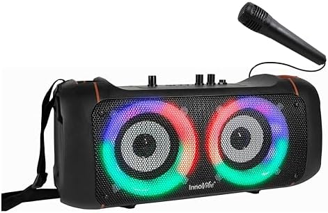 Amazon.com: InnoVibe Party Speaker with Microphone and FM Radio ...
