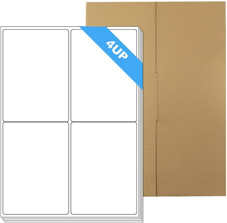 [4 Per Page] A4 Self Adhesive Address Labels Laser Inkjet Print Mailing ...