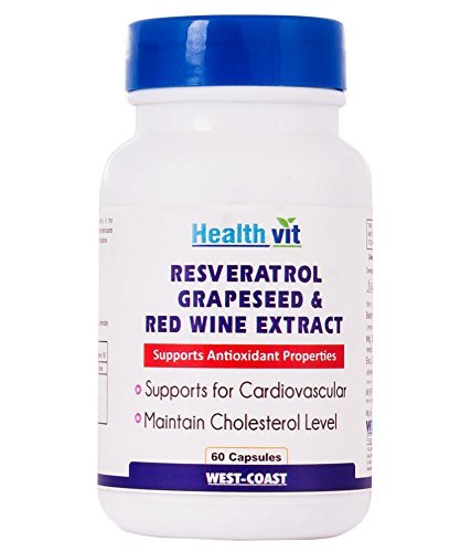 Healthvit Resveratrol Grapeseed and Red Wine Extract - 60 Capsules ...