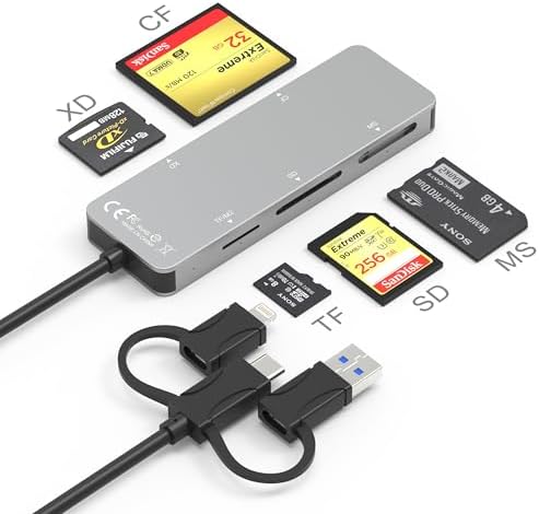 Amazon.com: Memory Stick Pro Duo Adapter for iPhone/USB C/PC - Aluminum ...