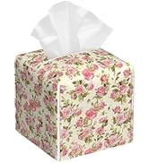 Amazon.com: Tissue Box Cover Square,Vintage Floral and Blue Bird Tissue ...