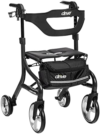 Amazon.com: Drive Medical RTL10266BK Nitro Foldable Rollator Walker ...