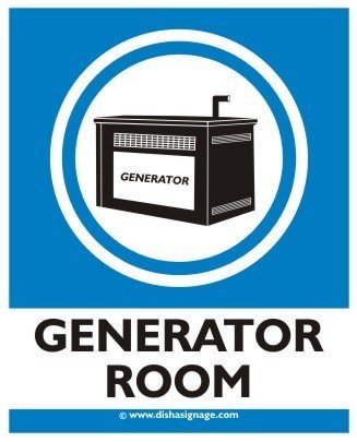 Generator Room Sign Board (English) : Amazon.in: Office Products