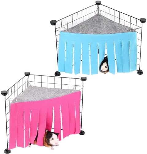 DKDDSSS 2 PCS Small Animal Hideout, Corner Hideaway Rabbit Hideaway ...