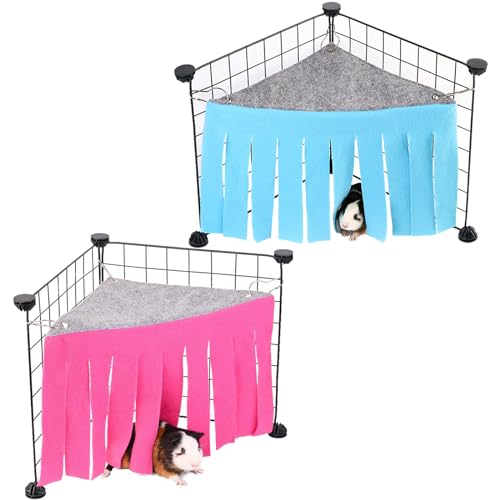 DKDDSSS 2 PCS Small Animal Hideout, Corner Hideaway Rabbit Hideaway ...