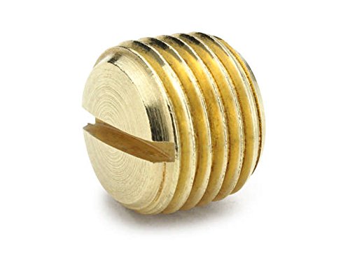 Parker 220P-6 Pipe Fitting, Pipe, Brass, Male Pipe Slotted Head Plug, 3/8": Abrasive Grinding ...