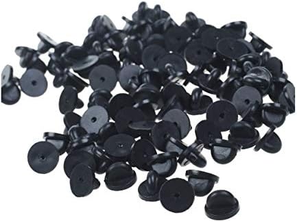 Amazon.com: IFfree 120PCS Black PVC Rubber Pin Backs Rubber Lapel Hat ...