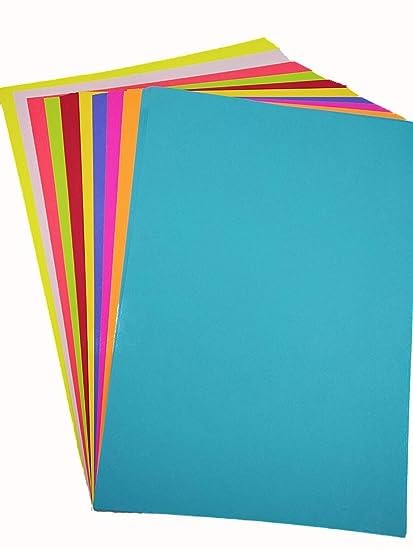 Paraspapermart A4 Color Paper Color, 100 Sheets Premium Fluorescent ...