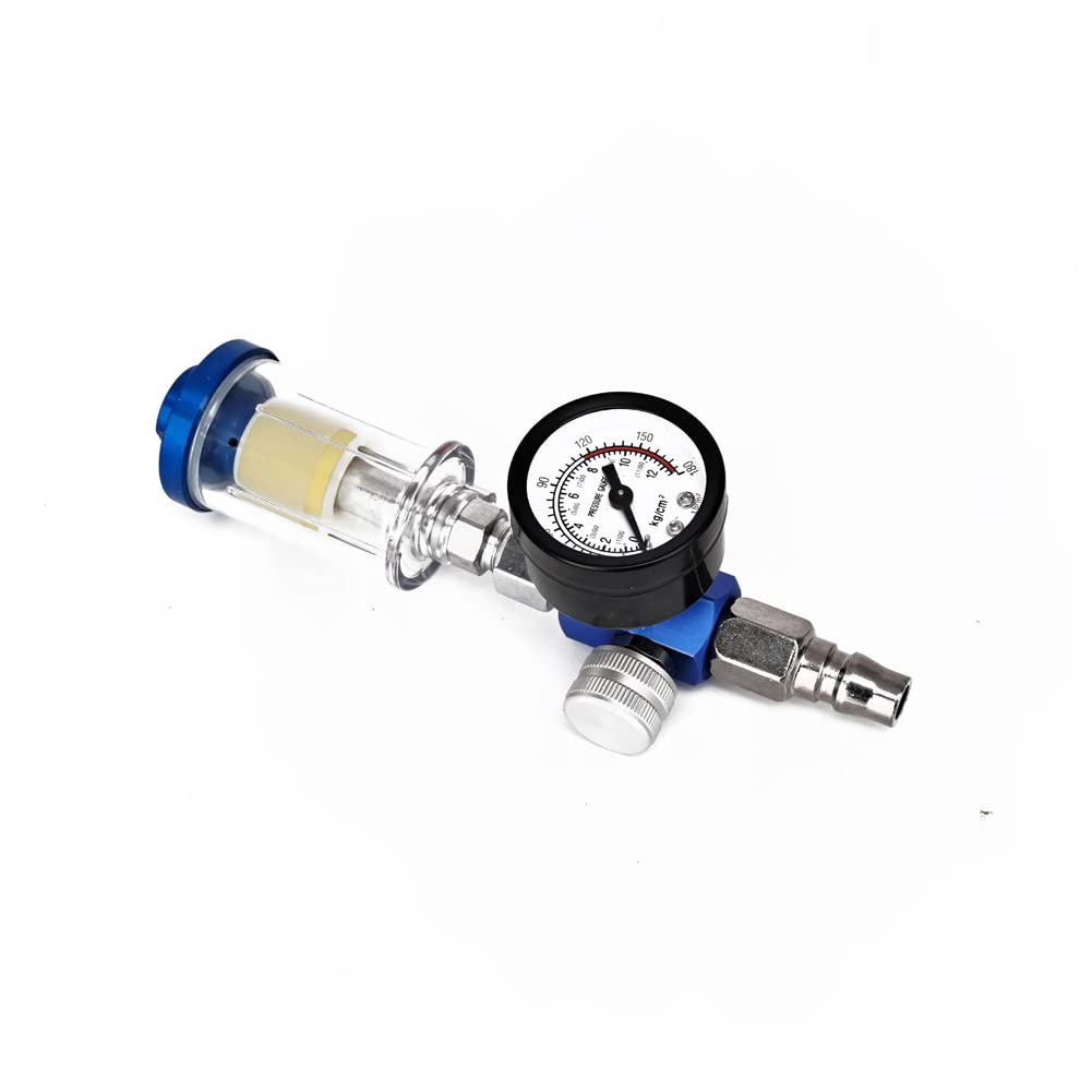 Buy Pressure Regulator,HVLP Spray Air Regulator Pressure Gauge 1/4 ...