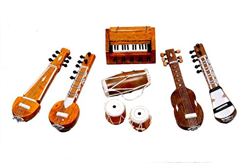 Univ Decorative Hand Made Miniature Musical Instruments Set For Diwali ...