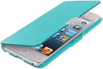 Baby Blue Magnetic Hard Folio Wallet Pouch Case Cover for Apple iPod ...