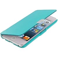 Baby Blue Magnetic Hard Folio Wallet Pouch Case Cover for Apple iPod ...