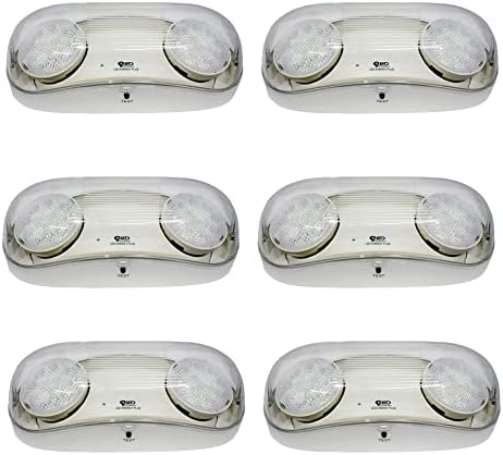 Outdoor Rated High Output White LED Emergency Light (Bug Eyes) with ...