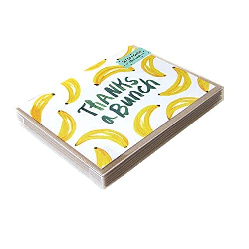 Amazon.com: Thanks a Bunch Bananas Greeting Card - Set of 8 : Office ...