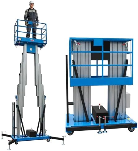 Electric Scaffolding Platform Lift, Aluminum Alloy Mobile Man Lift with ...