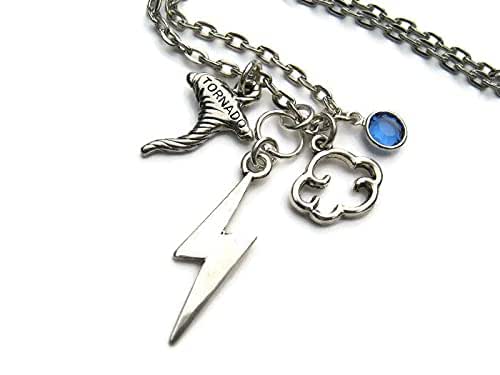 Amazon.com: Storm Chaser Necklace, Personalized Birthstone Necklace ...