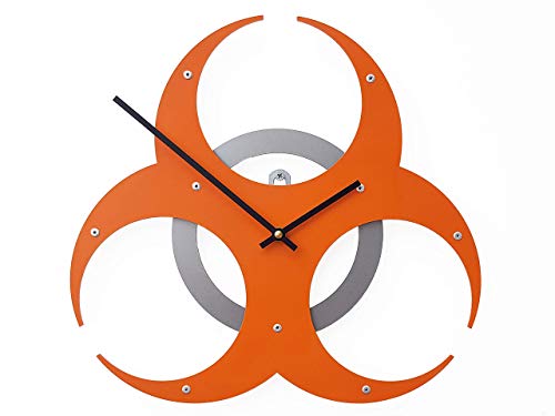 Amazon.com: Biohazard I Wall Clock Medium in Orange : Handmade Products