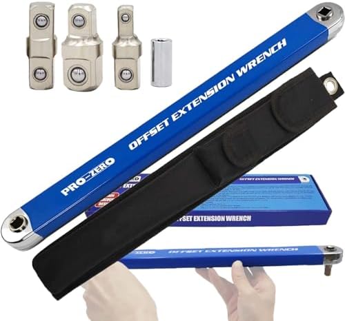 Tight Reach Offset Extension Wrench, 15'' Impact Ready Socket Wrench ...