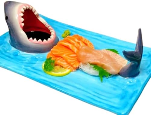 Amazon.com | EXLIPO Shark Plates, Upgraded 3-in-1 Shark Sushi Plate ...