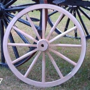 Amazon.com : AMISH WARES Decorative - Wood Wagon Wheel - 48 Inch x 2 ...