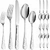 Amazon.com: Vilihkc Unique floral pattern Silverware Set Mirror ...