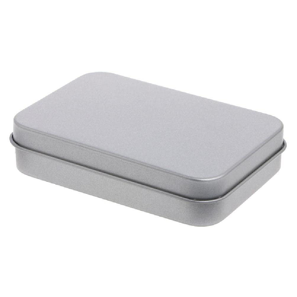 Amazon.com - Small Metal Tin Silver Flip Storage Box for Case Organizer ...