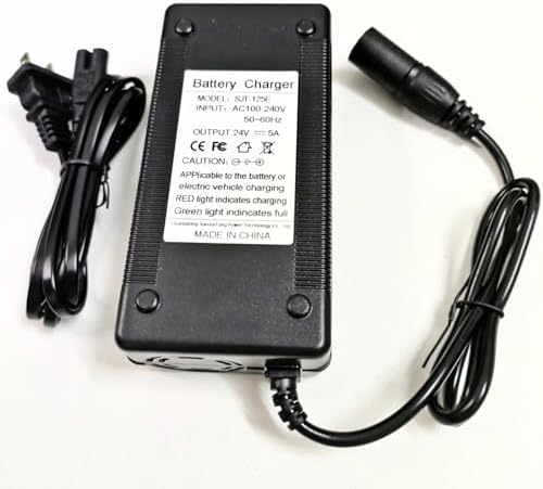 Amazon.com: 24V 5A 3-Pin Male XLR Connector Battery Charger for ...