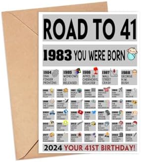 Amazon.com : Fact 41st Birthday Card, Funny Facts Card For 41 Year Old ...