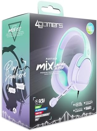Amazon.com: 4Gamers Panther Wave - Over Ear Gaming Headset Compatible ...