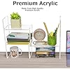 Amazon.com: My Space Organizers Adjustable Acrylic Desk Shelf for Top ...