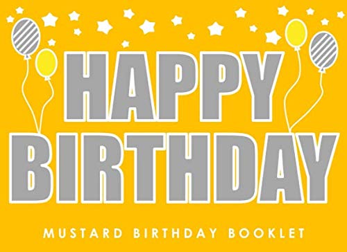 Happy Birthday - Mustard Birthday Booklet: B-day Card Alternative ...