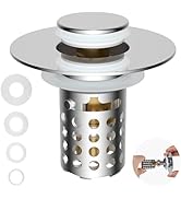 Hygie Rinse Bathroom Sink Stopper with Overflow, for Standard 1 3/4 ...