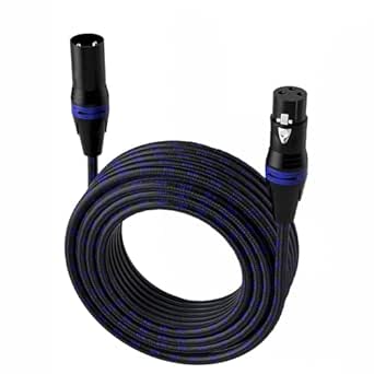 XLR Microphone Cable 3Feet,3 Pin Shielded Balanced Male to Female Mic ...